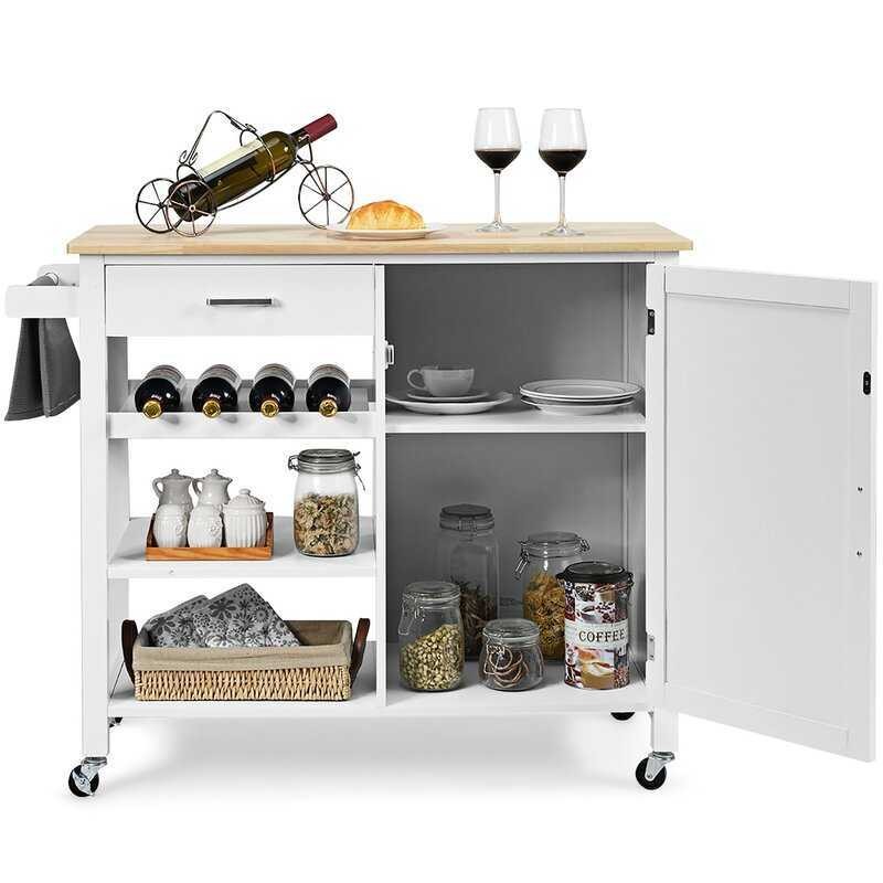 Nordic kitchen cooking island table, movable multifunctional cutting ...