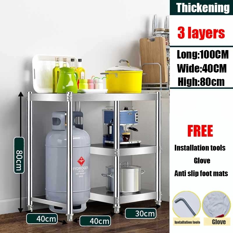 ⚓ ♞,♘Stainless Steel Kitchen Burner Gas Stove Stand Rack Heavy Duty ...