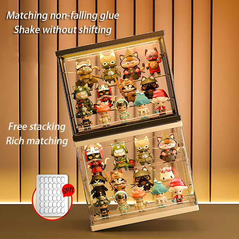MODOFO Acrylic Display Case Popmart Storage Organizer Transparent Boxes ...
