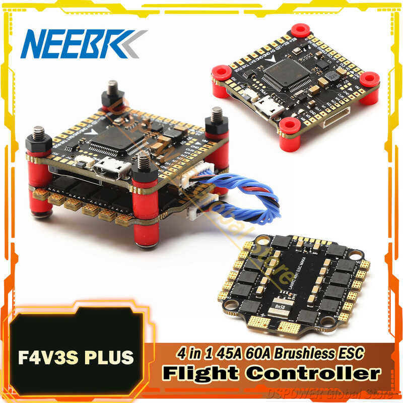 FC Flight Controller F4 V3S PLUS Board Barometer OSD 4 sa 1 45A 60A Brushless ESC para sa RC FPV ...