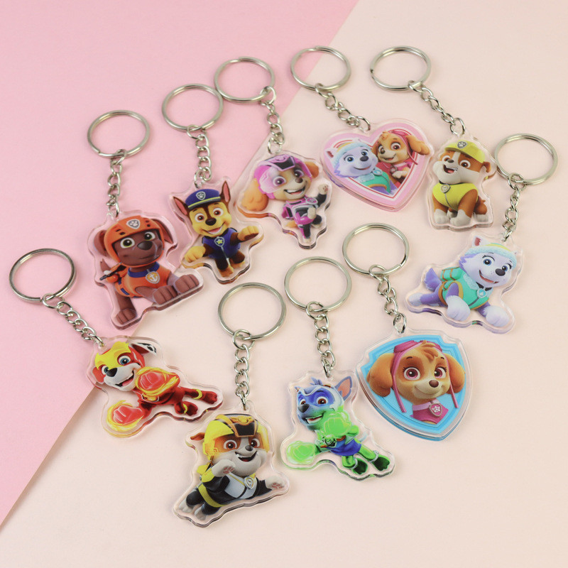 PAW Patrol Theme Acrylic Keychain Cute Dog Chase Skye Anime Surrounding ...