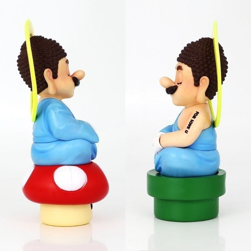 Super Mario Buddha Mario Plumber Game Statue GK Figure Cosplay Series ...