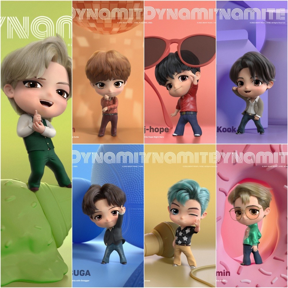 New 7pcsset Bts Tiny Tan Bangton Boys Miniature Figurine Collection 0082