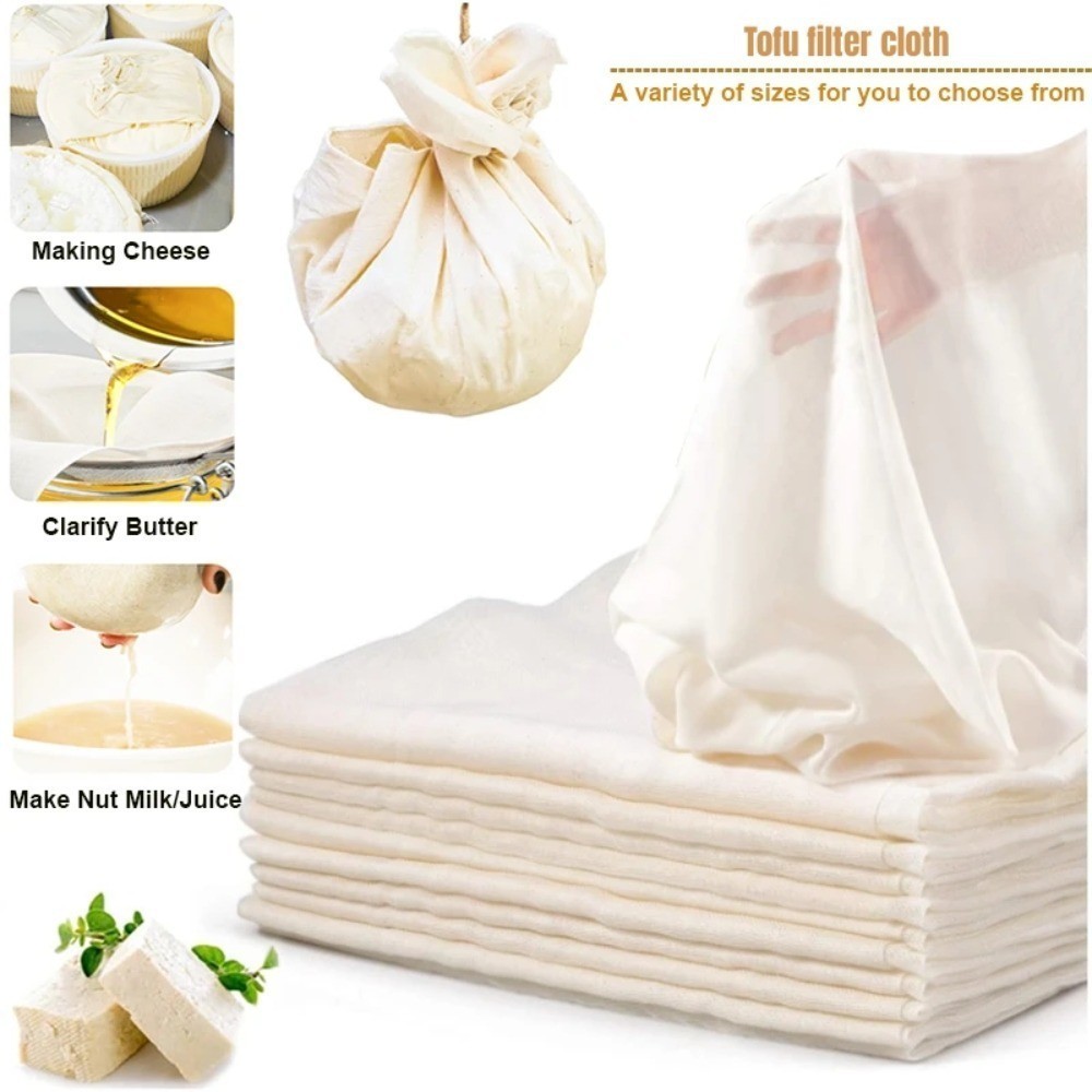 4 Size Tofu Filter Bag - Muslin Fabric Strainer - Tofu Milk Soy Wine ...