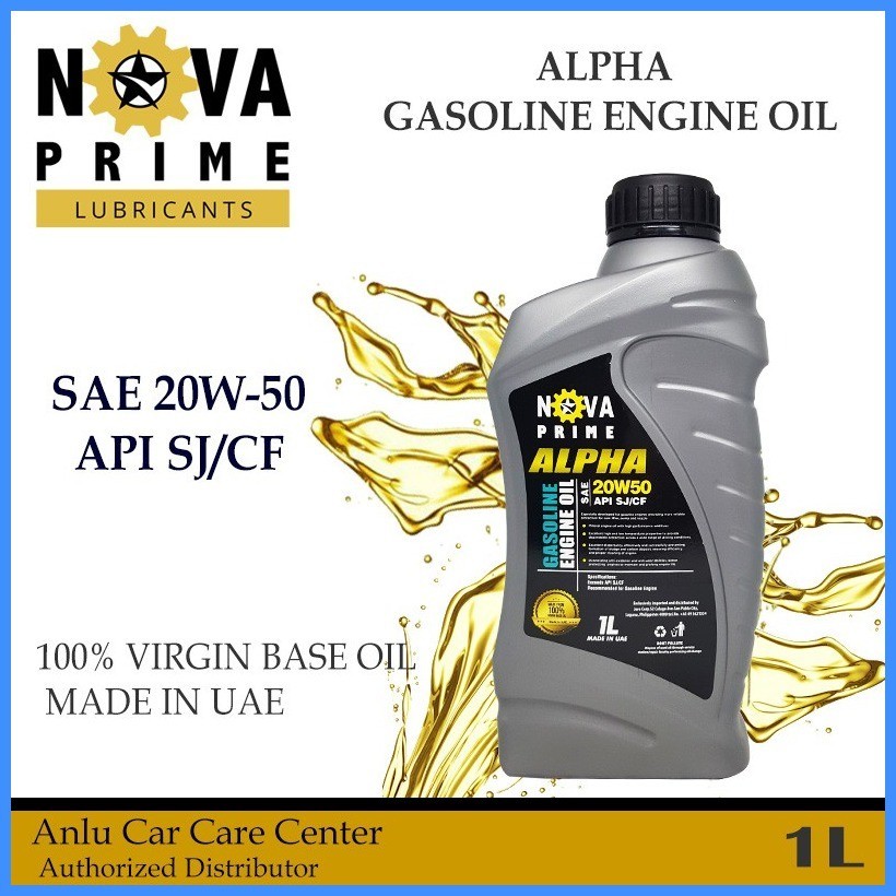 NOVA PRIME Alpha Gasoline Engine Oil SAE 20W-50 APR SJ/CF (1L) | Shopee ...
