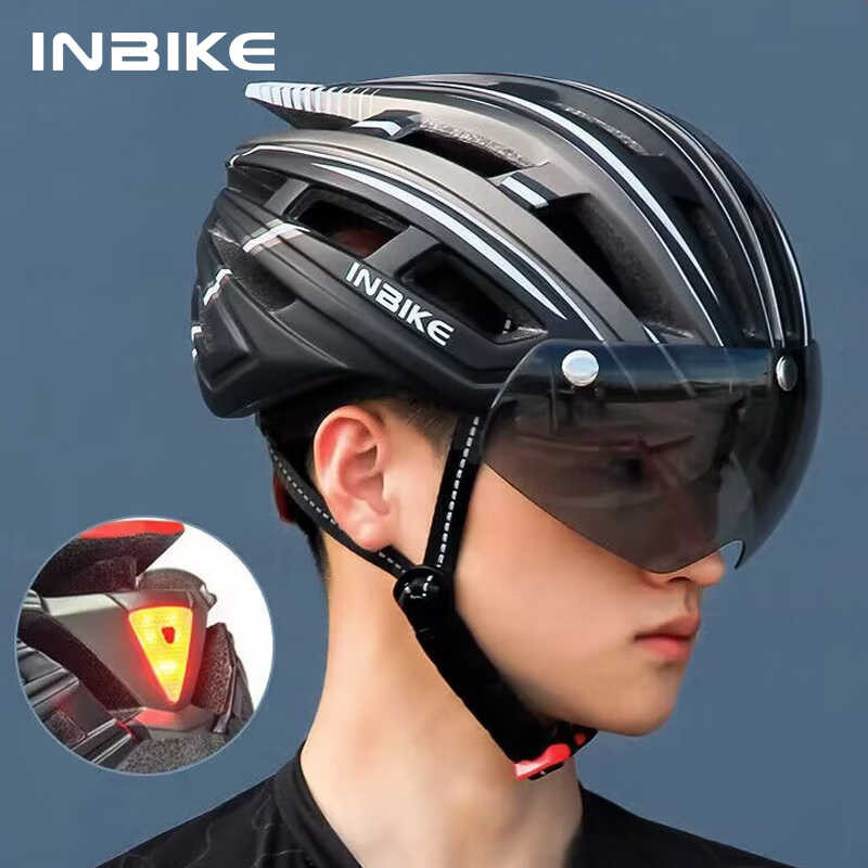 INBIKE Bicycle Helmets for Men with Lights Ultralight Outdoor Riding ...