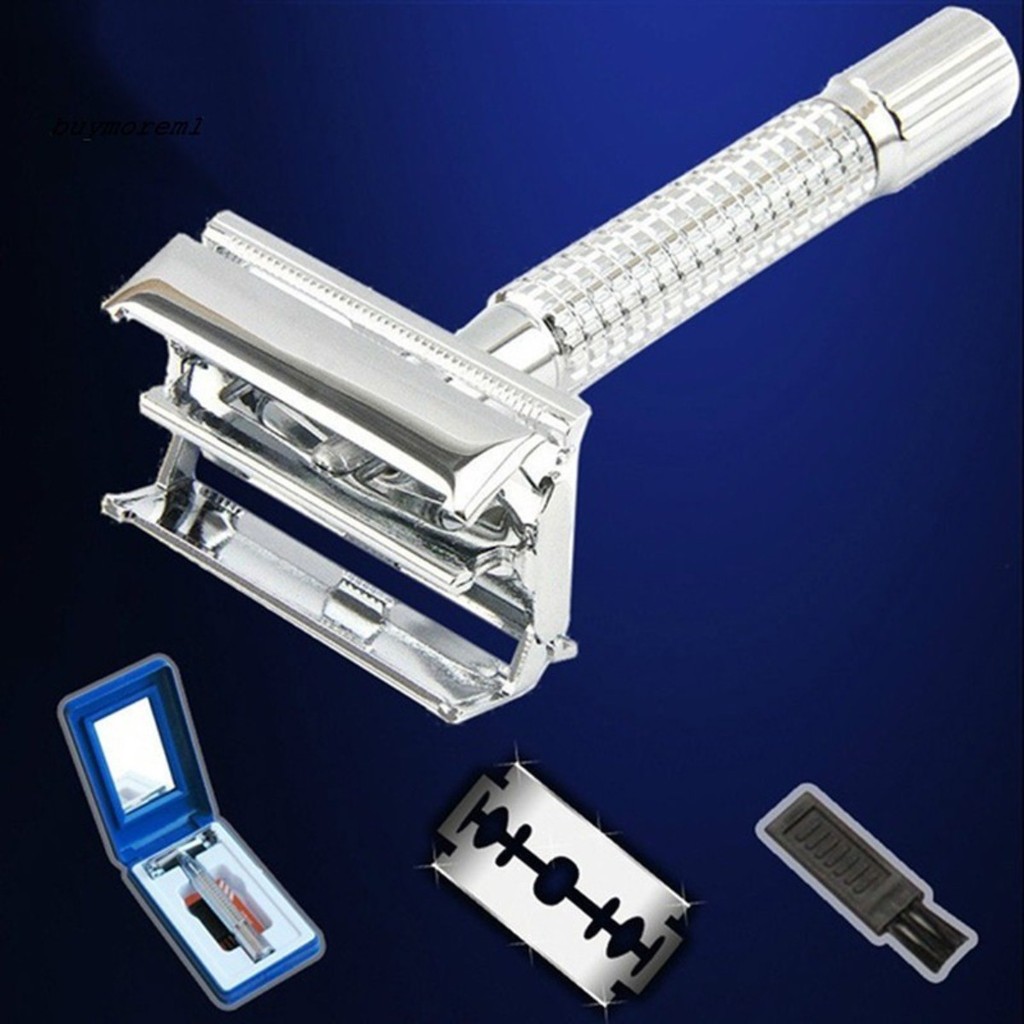 Double Edge Manual Shaver For Men Classic Stainless Steel Safety Razor ...