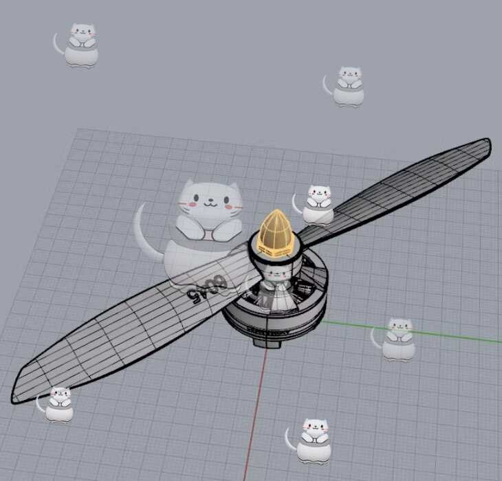 Drone propeller motor rhinoceros model Rhino modeling rendering model ...
