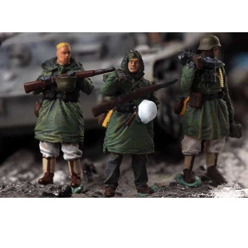 Tt 1/72 Scale 3 Pcs German Winter Hine M Soldiers Action Figures Model ...