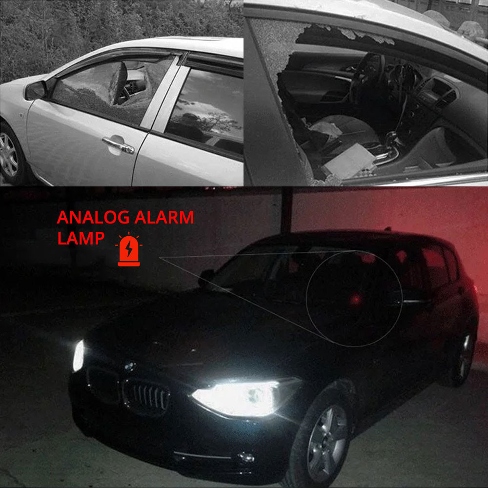 Car LED Solar Powered Fake Security Light Simulated Dummy Alarm ...