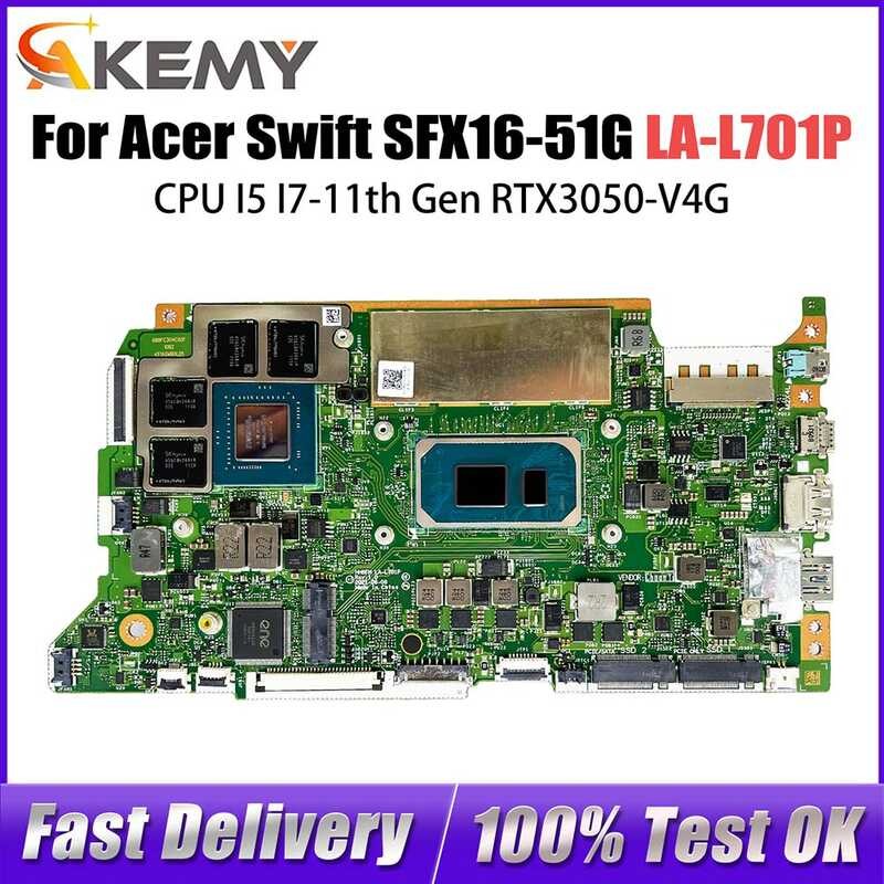 Hh6fh La-L701p Mainboard For Acer Swift Sfx16-51G Laptop Motherboard With I5 I7-11Th Gen CPU ...