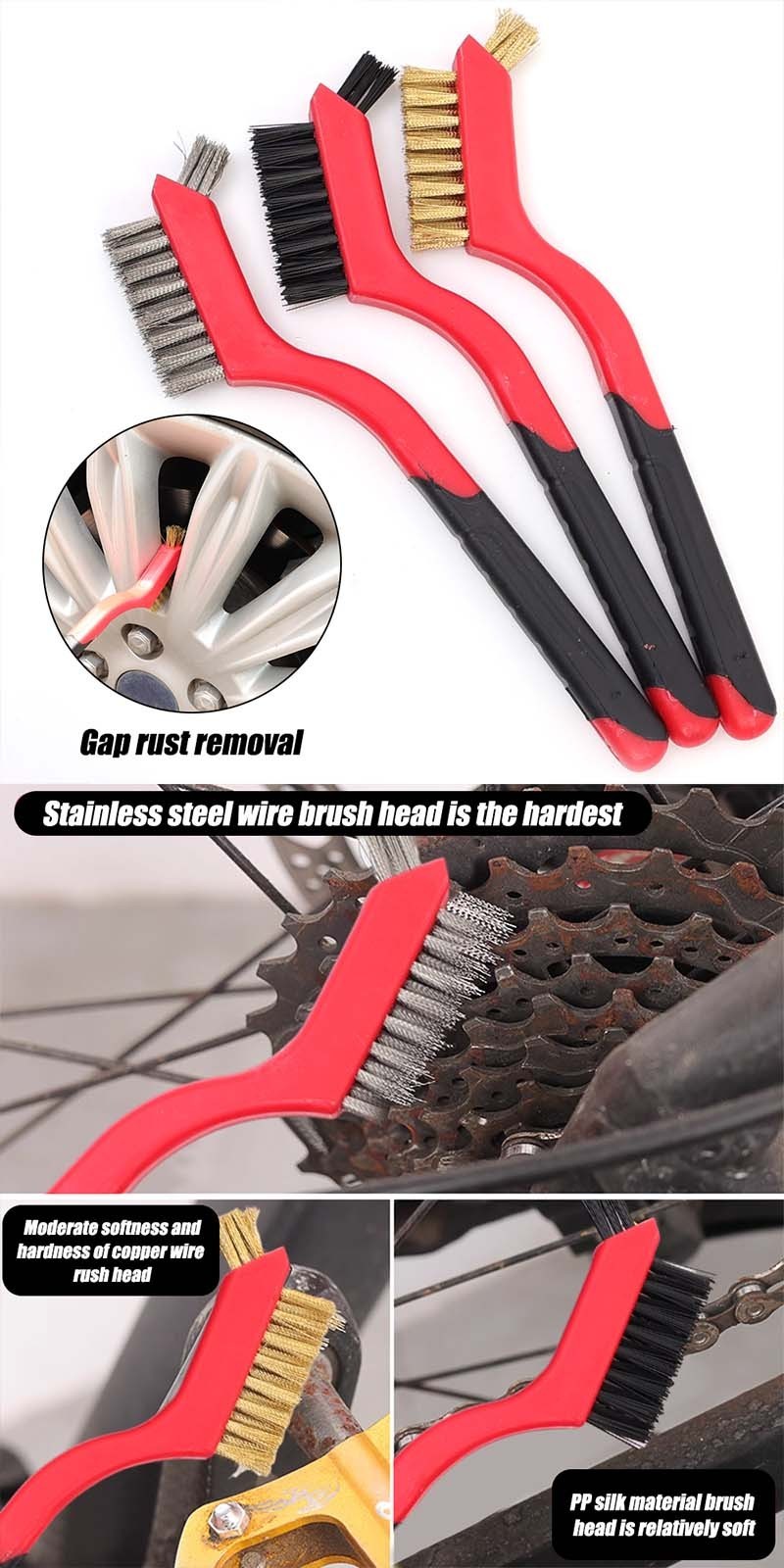 Long Handle Tire Rim Duster Scrubber - Microfiber Car Truck Motorcycle ...