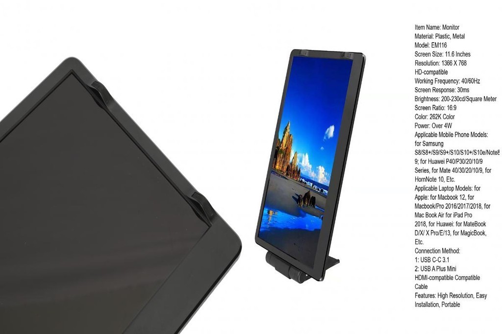 {EX} Rectangle Monitor Gaming Monitor High Resolution Portable Monitor ...