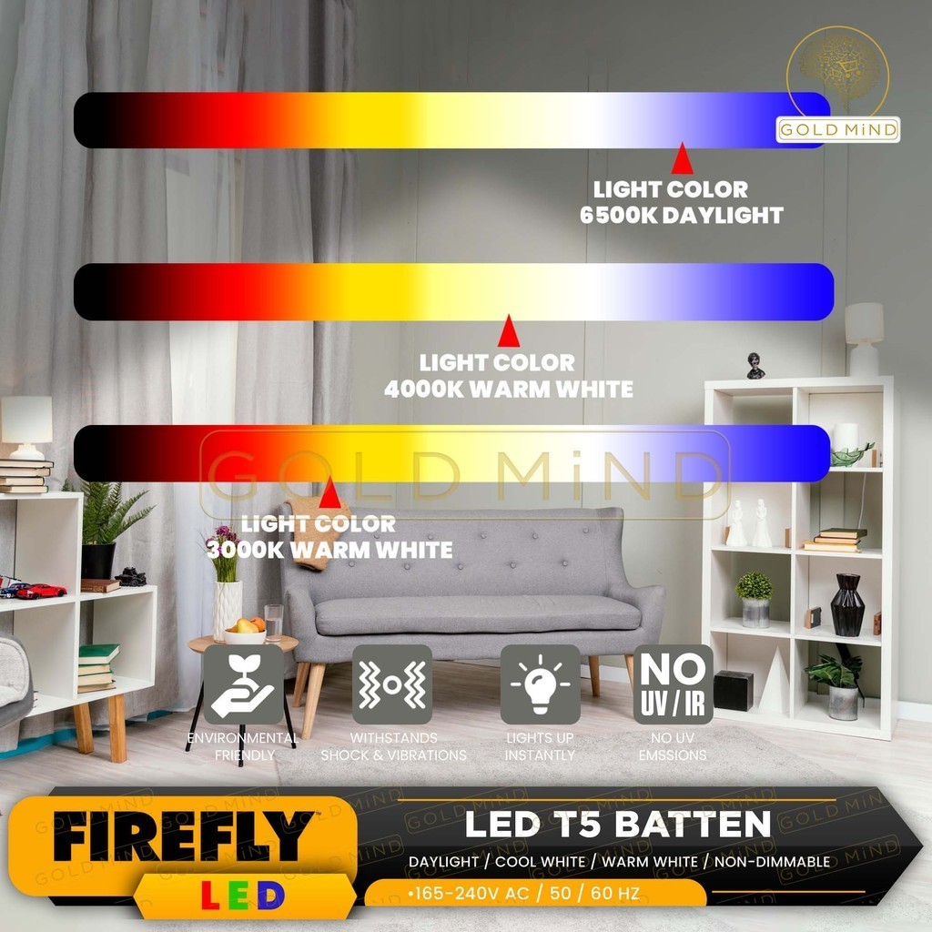 Firefly LED T5 Batten (DAYLIGHT / COOL WHITE / WARM WHITE) Low ...