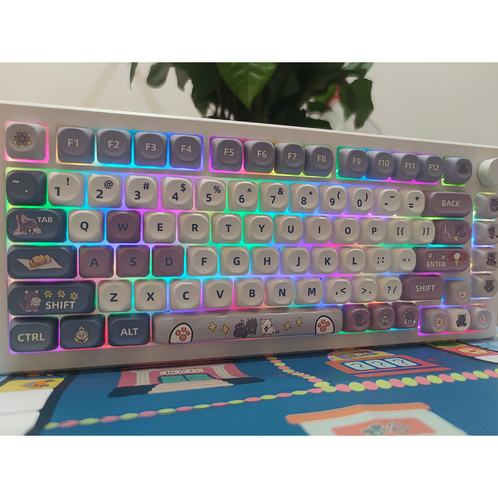 135 Keys Genshin Impact Original Wanderer Meow Keycaps MOA Profile Five ...