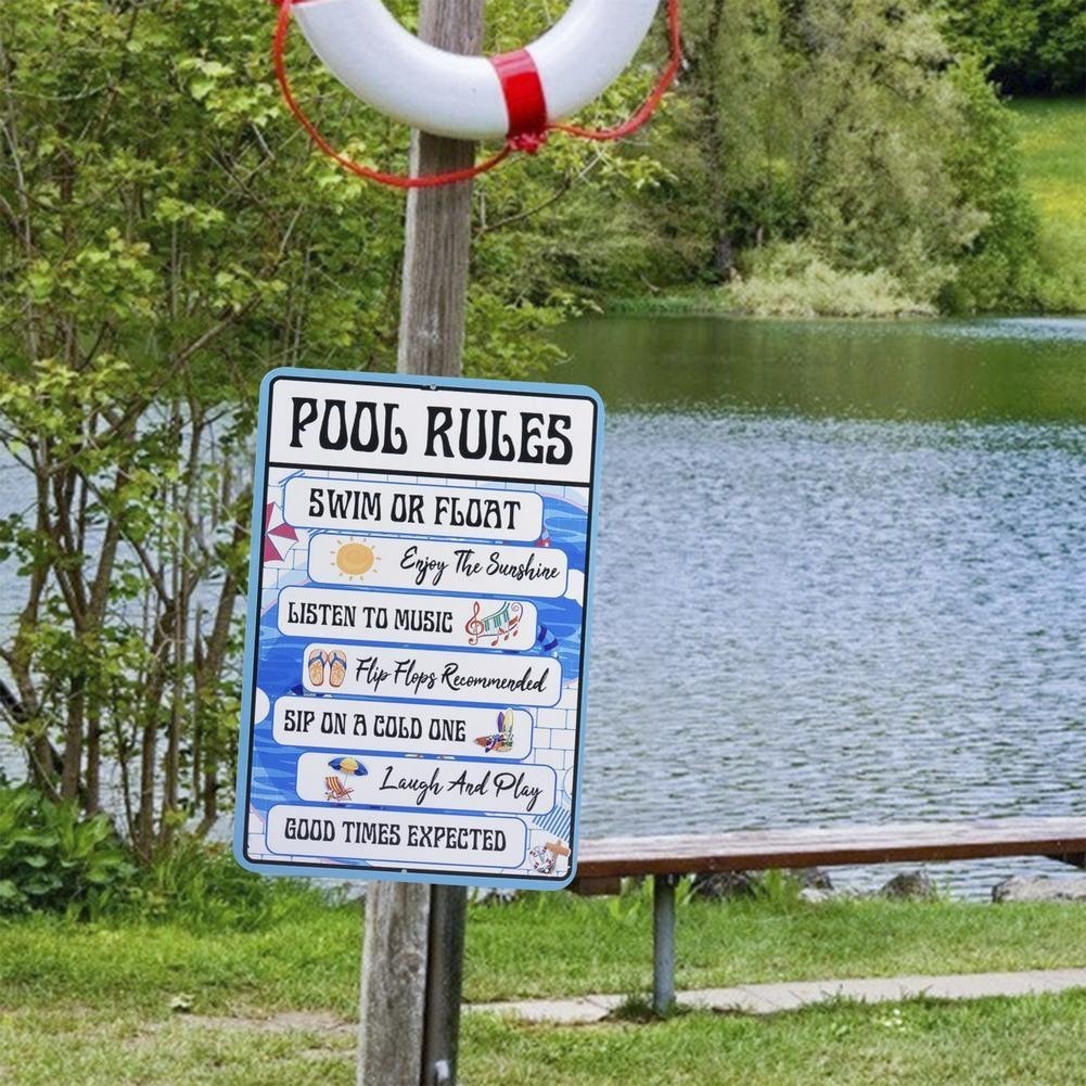 Beach Metal Sign Tin Vintage Summer Beach Plates Relax Metal Wall Sign ...