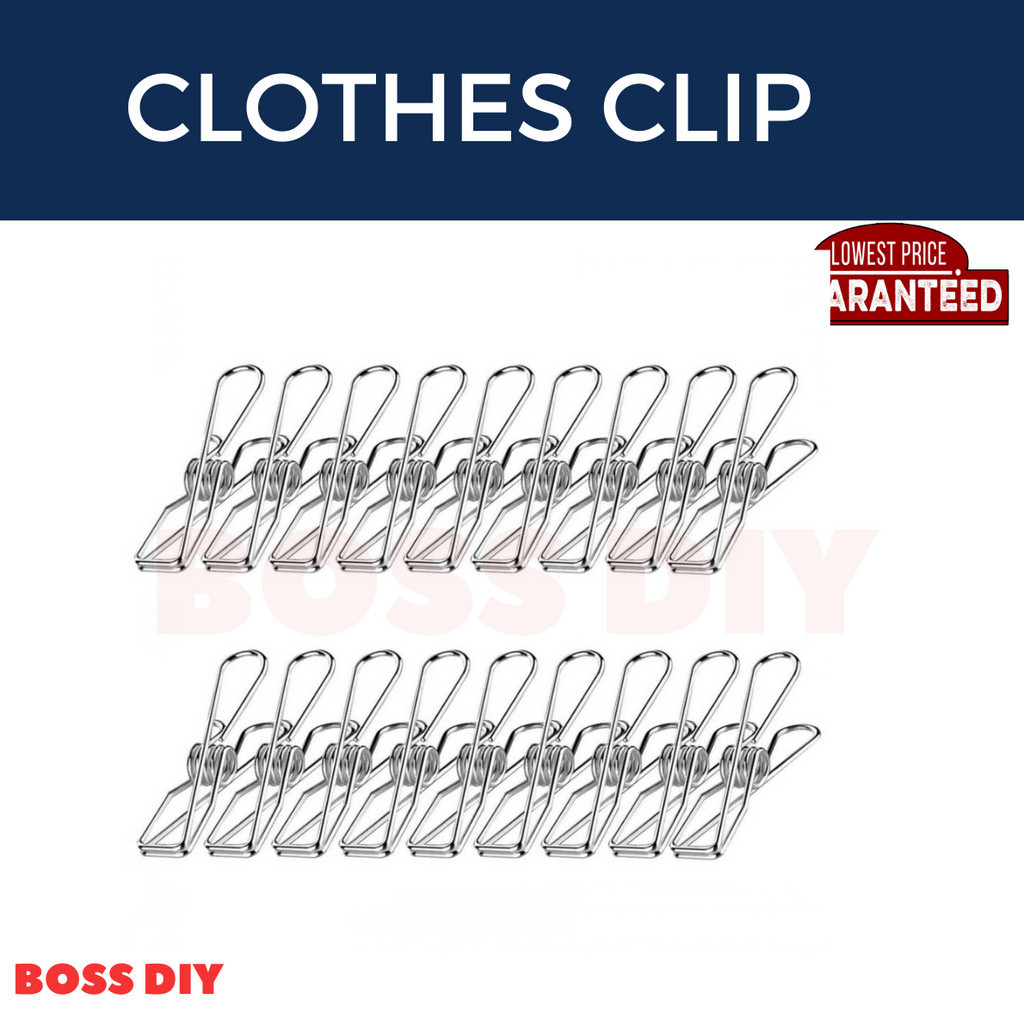 Stainless Steel Clip Solid Spring Underwear and Socks Rack Pants Clip ...