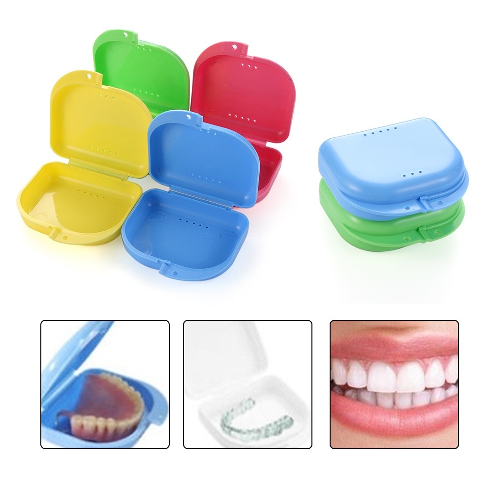【dentalhome】Colourful Dental Retainer Mouthguard Denture Storage Case ...