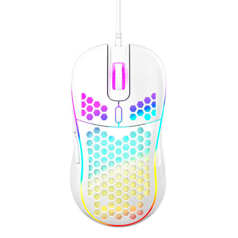 Highend Lightweight USB Wired RGB Gaming Mouse 7200Dpi Honeycomb Shell Ergonomic For Computer PC ...