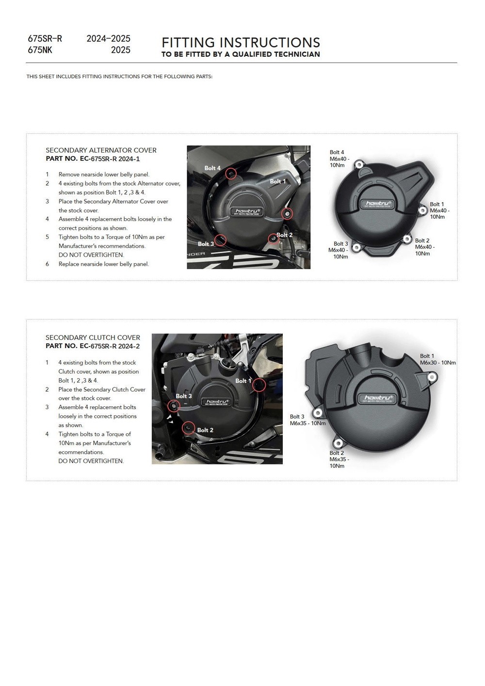 NEW 2025 Motorcycle Engine Cover Sets For CF MOTO 675SR-R 675SR R ...