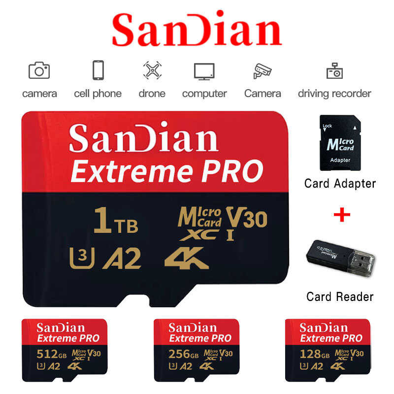 micro card 1TB memory sd card 512GB high speed minisd 128gb class10 mini sd card TF card for ...