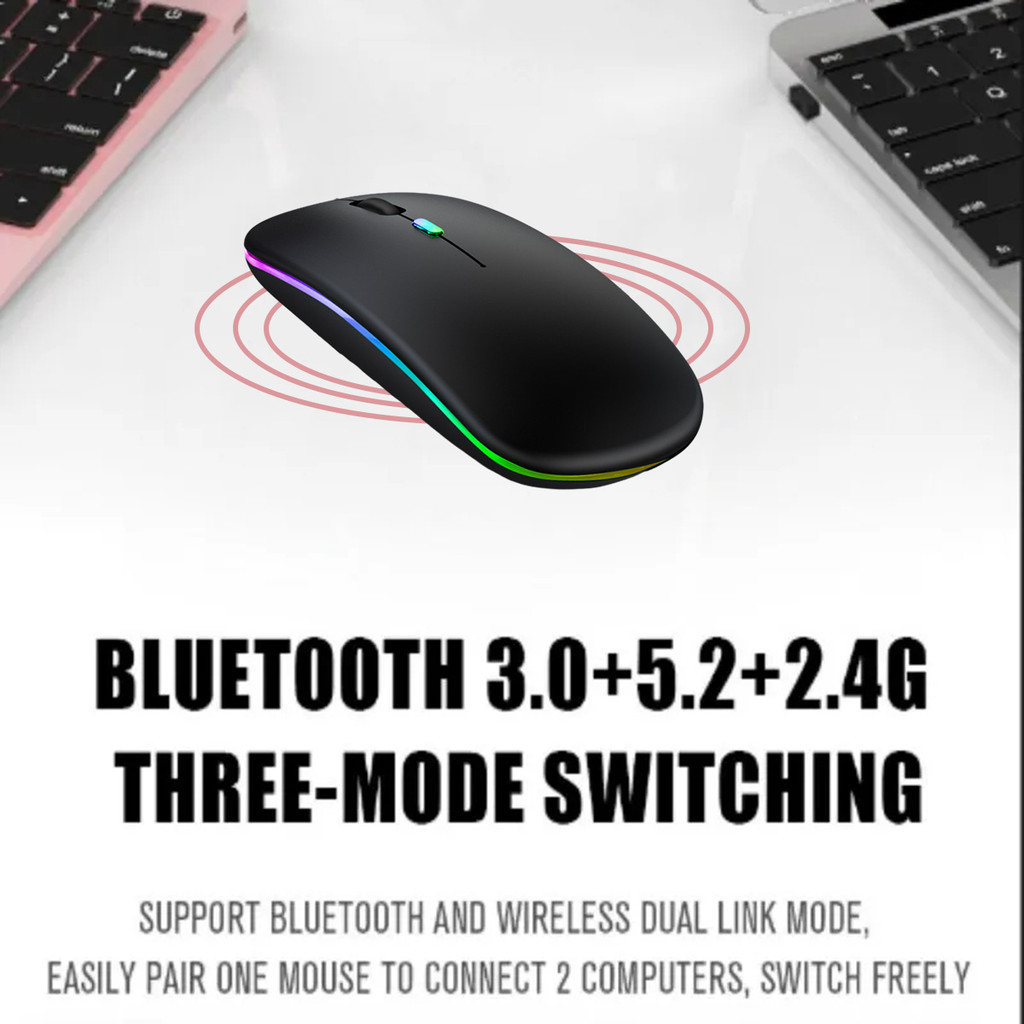 2.4G Wireless Rechargeable Charging Mouse Ultra-Thin Silent Office ...