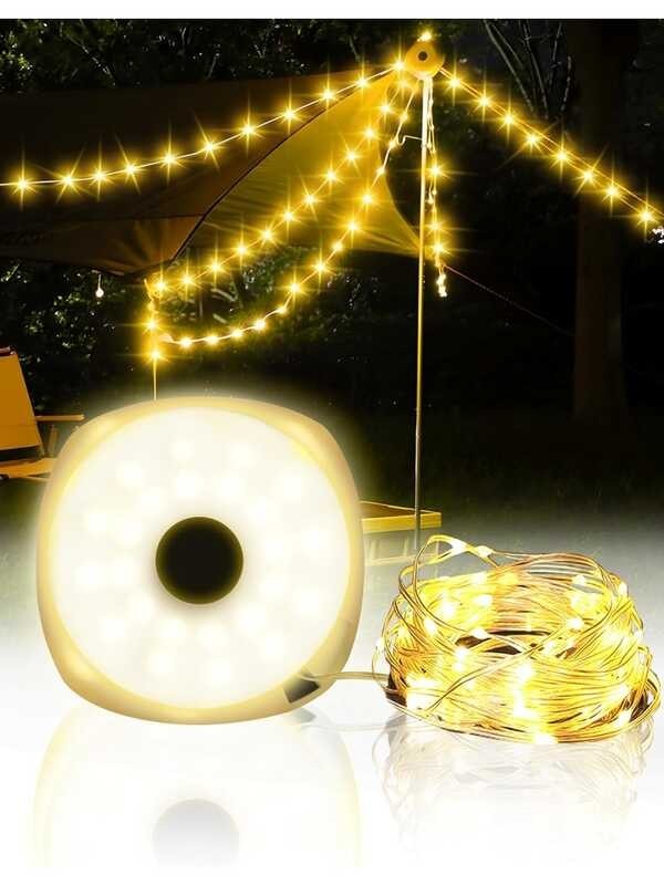 Ang Mga Ilaw Ng Camping Ay Humantong Ilaw Na May Mga Ilaw Sa Labas Na ...