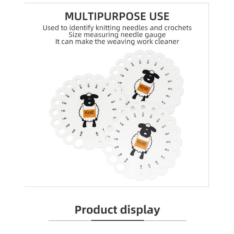 Multi functional needle measuring device small sheep crochet measuring ...