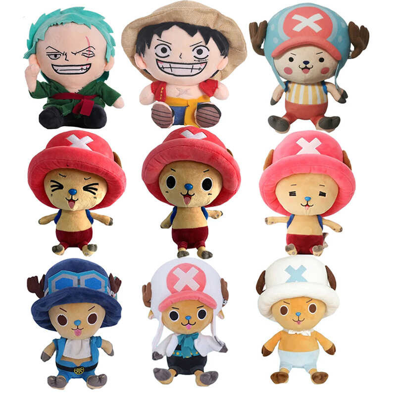 Original One Piece Plush Stuffed Toys Luffy Zoro Chopper Ace Law ...