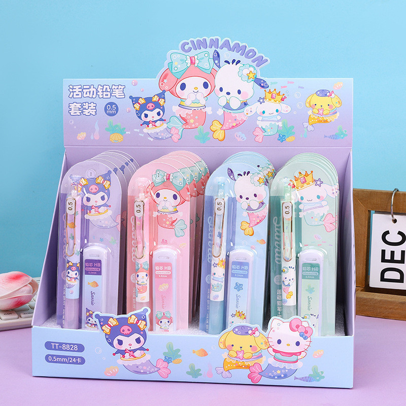 Sanrio Kuromi Cinnamoroll Automatic Pencil Set with Pencil Refill High ...