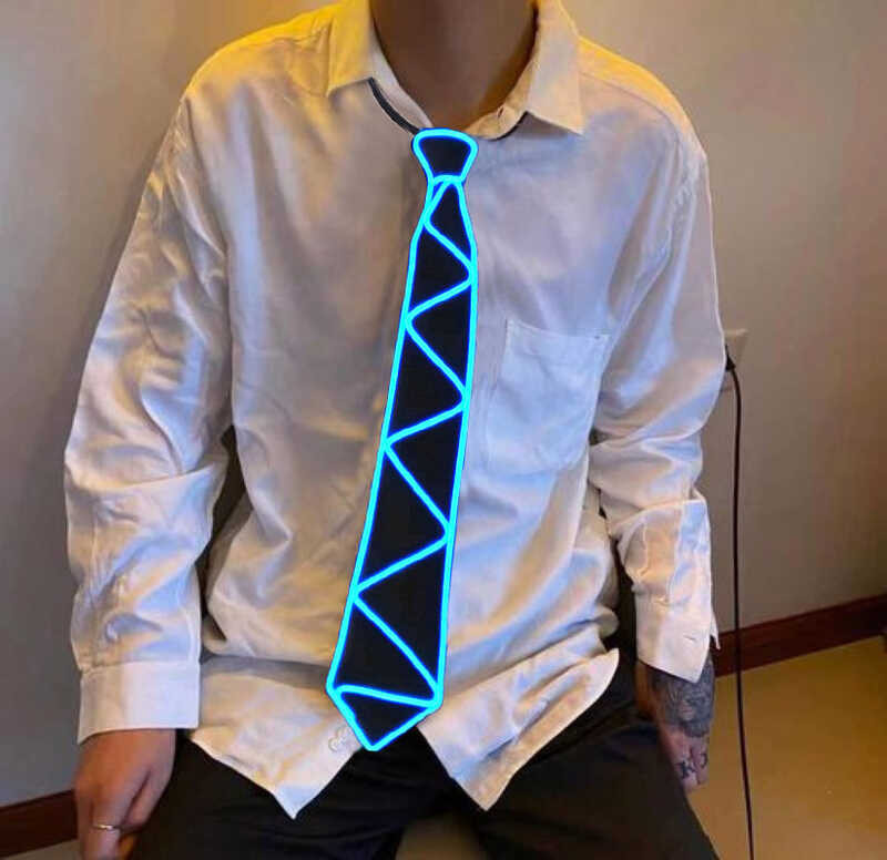 LY Christmas Flashing Light Up Tie LED Neon Party Necie Holiday ...