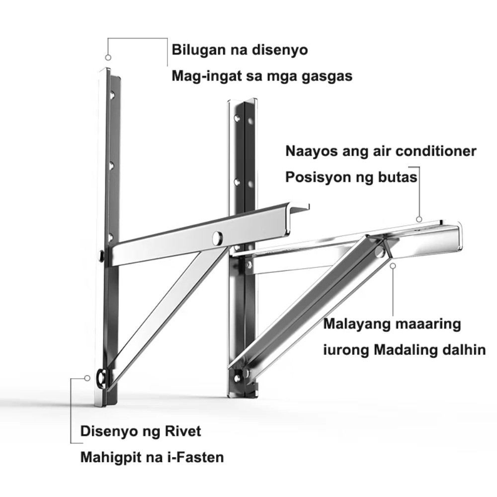 AIRCON BRACKET For 1hp-1.5hp 304 Stainless Steel Heavy Duty Adjustable ...