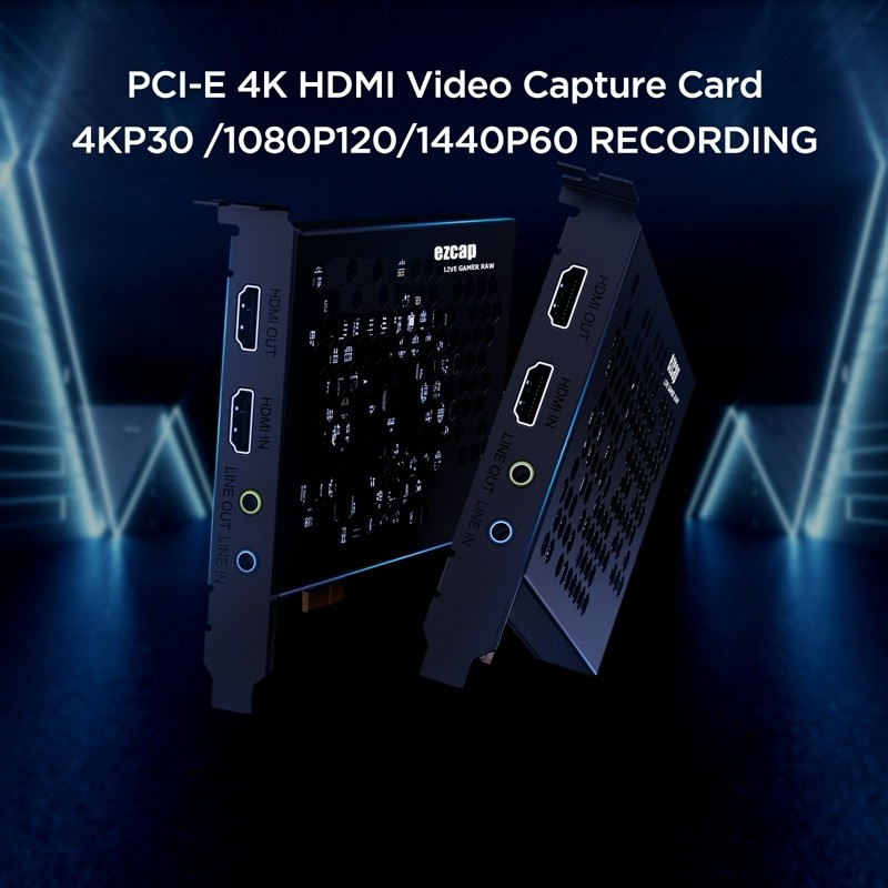 Ezcap324B PCIe HDMI Video Capture Card PCI Express 1080p120 4K Video ...