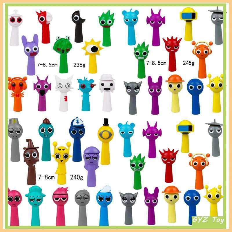 Tt 12Pcs/Set Custom Mode Incredibox Action Figures Sprunki Game Toy ...