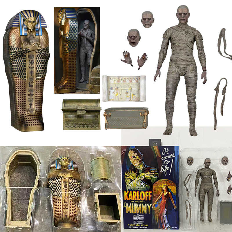 NECA Universal Monsters The Mummy Casket Coffin Pyramid Action Figure ...