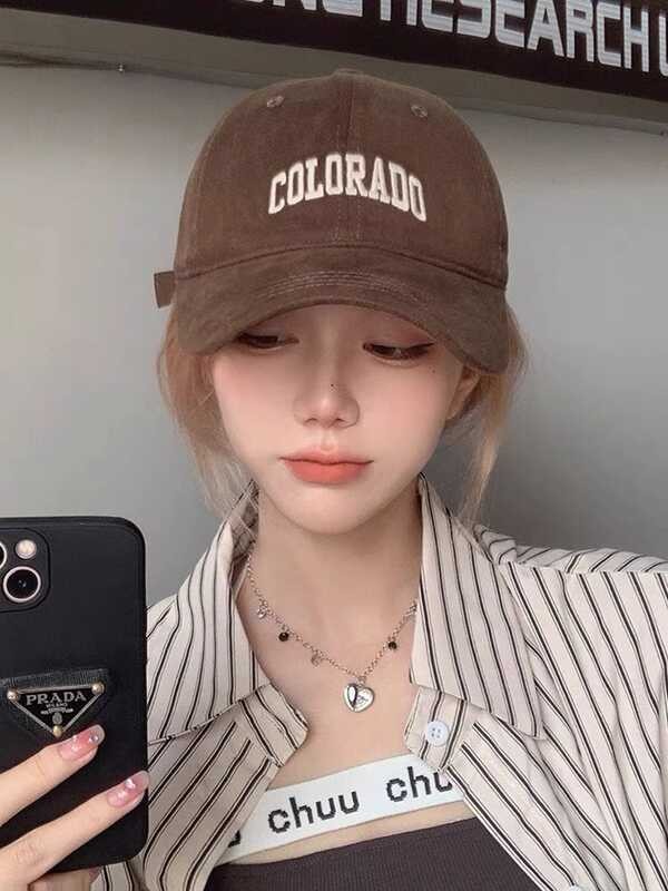 Cap Baseball Versatile Wide Brimmed Brushed Men's Big Head ...