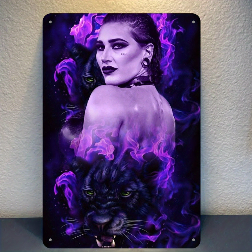 Rhea Ripley Inspired Vintage Wrestling Metal Sign Durable Iron Wall Art ...