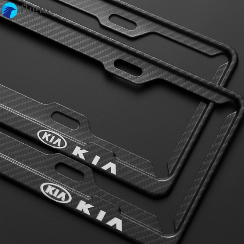 （FT）（450 + 160mm）Kia Carbon Fiber Pattern License Plate Frame Suitable ...