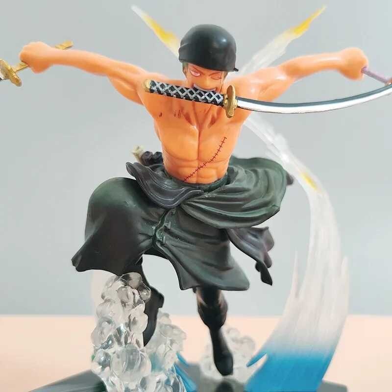 Anime Peripheral One Piece Roronoa Zoro Double Head Interchangeable ...
