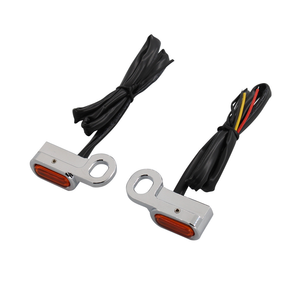 Motorcycle 12V LED Mini Turn Signals Indicators Running Light With E ...