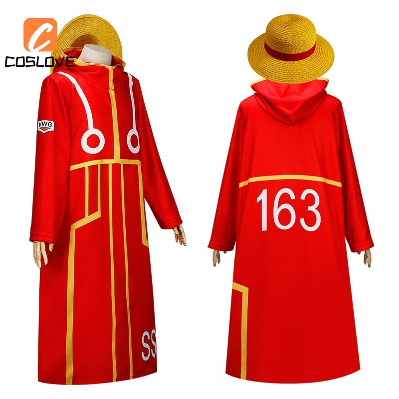 One Piece New Episode Monkey D Luffy Cosplay Full Set Costum Suit for ...