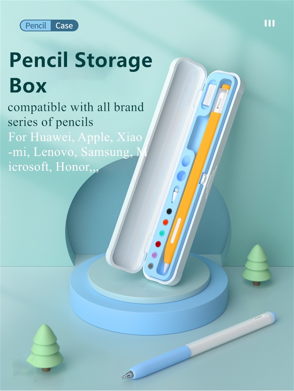 Universal Pencil Box For Apple 1/2 Samsug Xiaomi Huawei Pen Accessories ...
