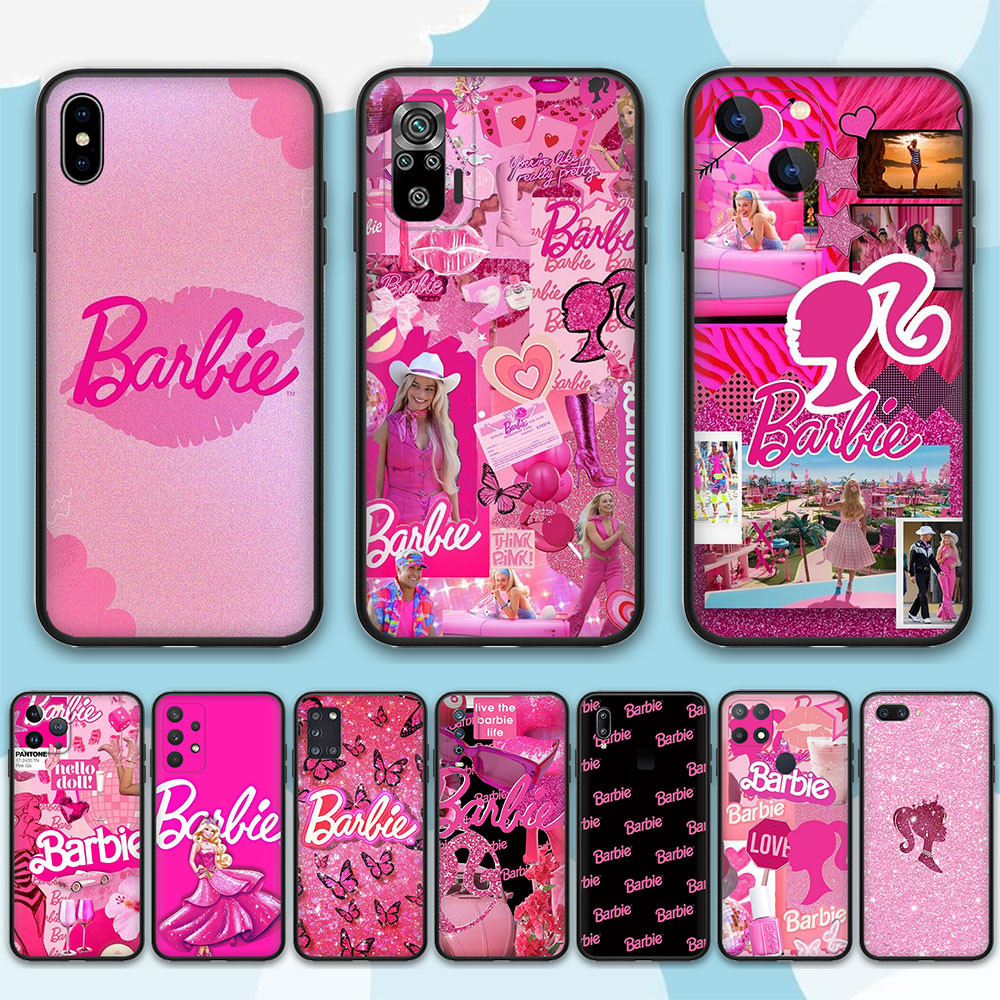 Phone Case Redmi 12 12C 13C 12R 11a 7A4A Pink Barbie Soft Silicon Black ...