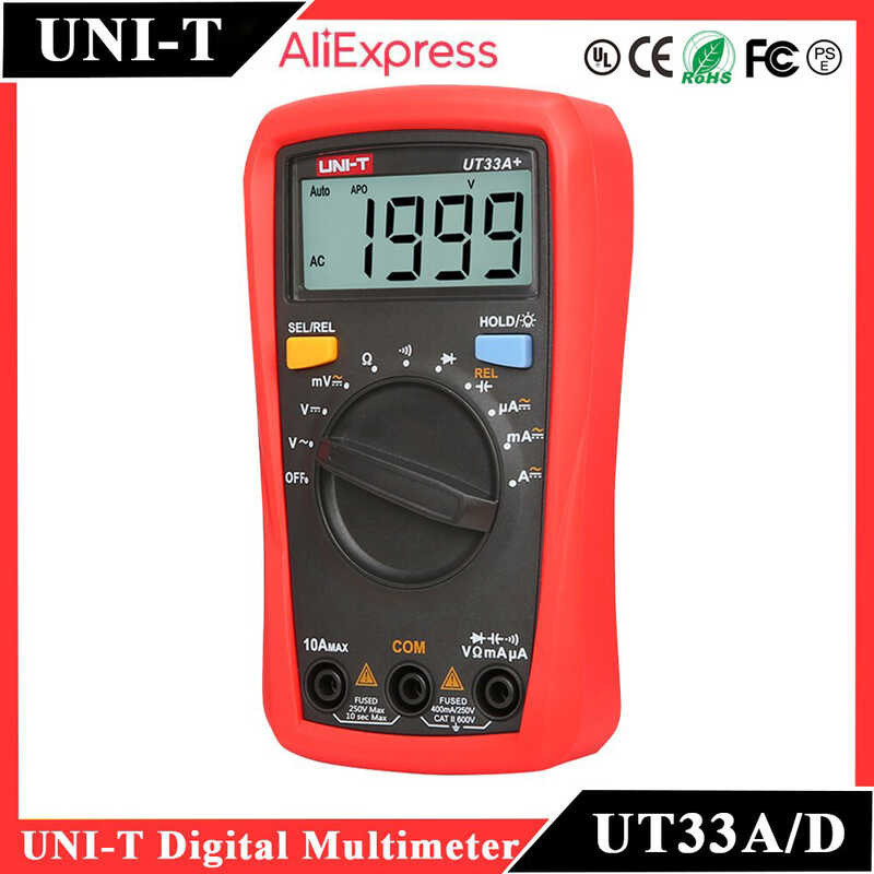 UNI-T UT33A UT33B UT33C UT33D Plus Pocket Multimeter Digital Ammeter ...