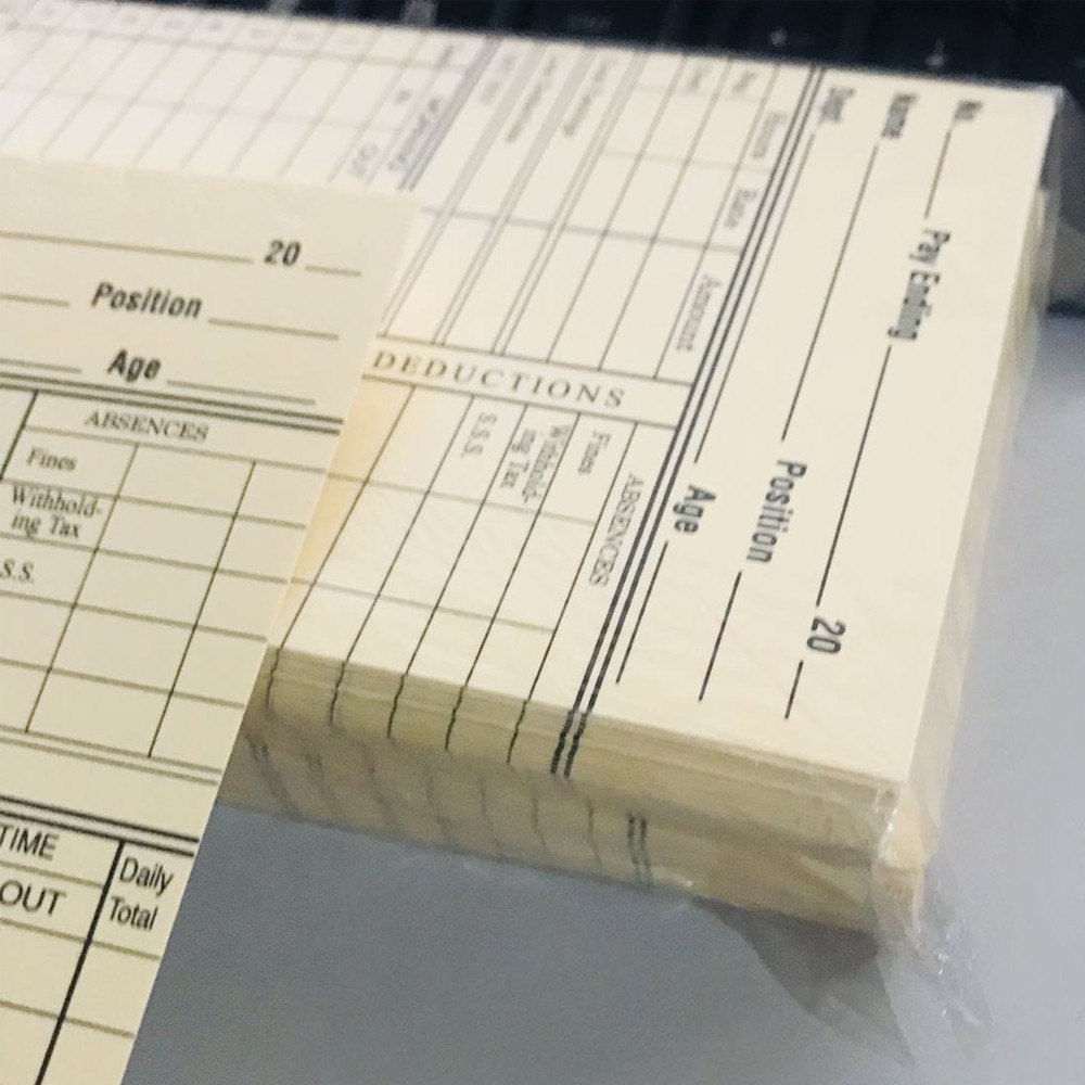 One Home Two-Sided Employee Attendance timecard 100pcs | Shopee Philippines