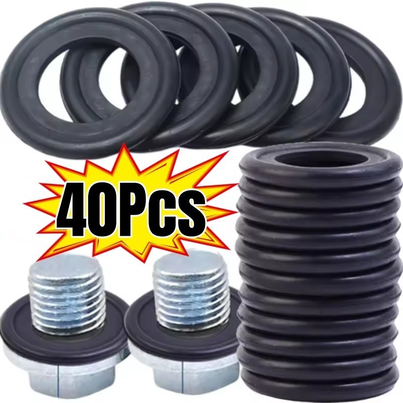 10/20/40Pcs Sealing Oil Drains Plug Gasket - Engine Nut Seal Ring - Oil ...