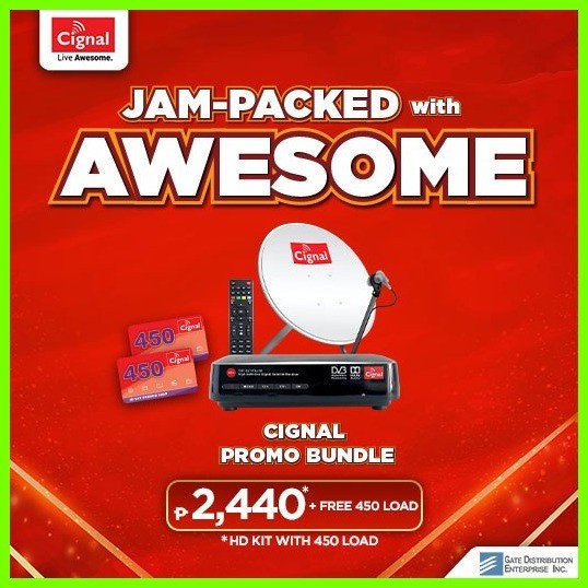 CIGNAL Prepaid HD Digital TV Box Receiver kit with FREE 2nd month load ...