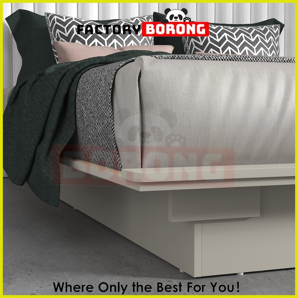 *READY STOCK* Queen Bed Frame / Japanese Floating Queen Bed Frame ...