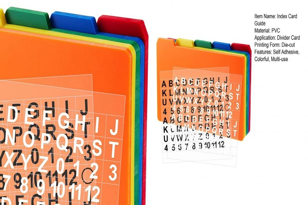 PANDU Index Card Organizer Colorful Index Card Dividers Colorful Self ...