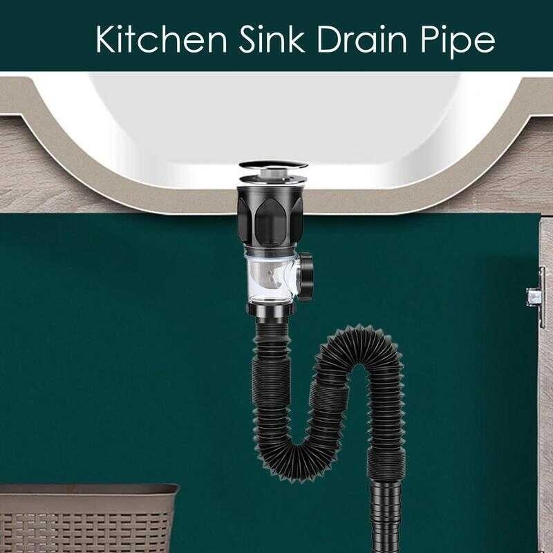 Drain Hose For Sink Simple Installation P-Trap Hose Sink Pipe Basin ...